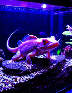 Purple Axolotl Captivates With Stunning Colors And Charm